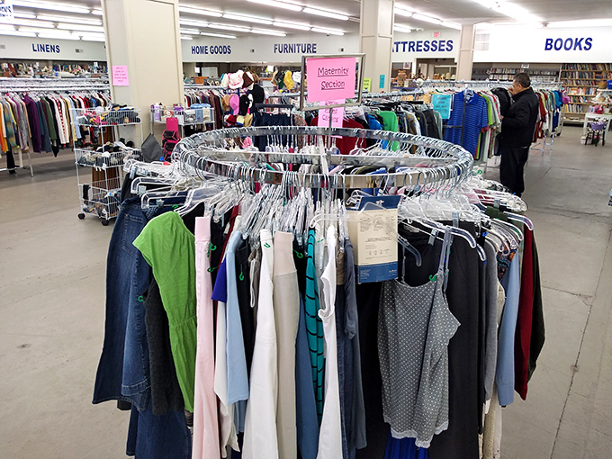 Expecting the unexpected? This maternity section is a treasure trove of gently-used gems. It's like a fashion show for bumps on a budget!