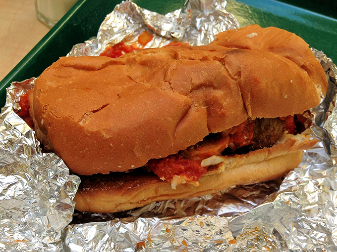 Holy meatballs, Batman! This sub is so packed, it's like the Incredible Hulk of sandwiches &ndash; bursting with flavor and ready to satisfy.
