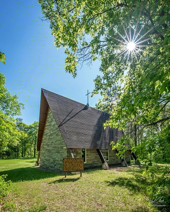 Holy moly! This charming chapel could convert even the most dedicated couch potato into a nature-loving pilgrim.