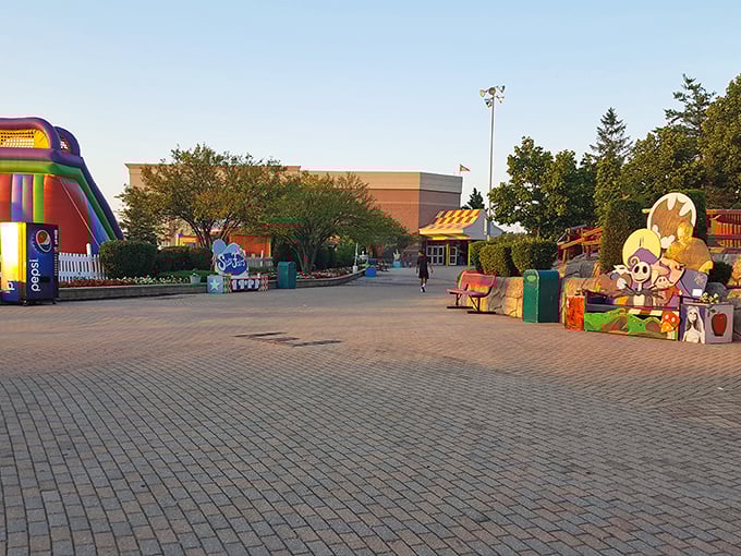 Who needs a time machine when you've got this retro wonderland? Odyssey's outdoor area is a blast from the past with a modern twist.