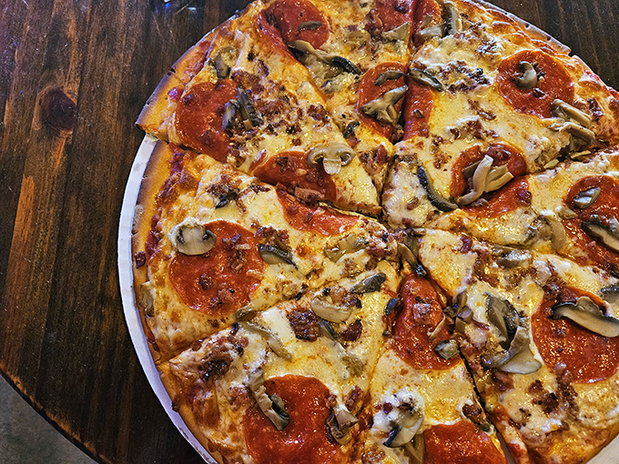 Holy pepperoni! This pizza looks so good, it might just make the Tombstone residents rise from their graves.