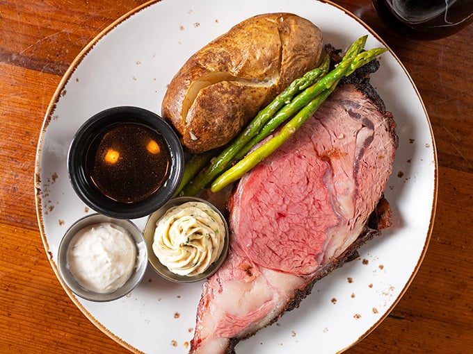Holy cow! Or should I say, holy prime rib? This juicy slab of beef is so tender, it practically melts faster than an ice cube in the Arizona sun.