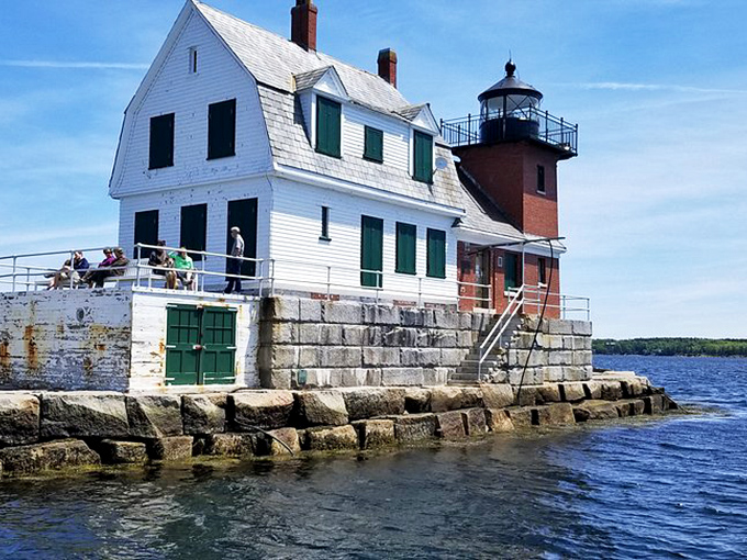 The Rockland Breakwater Light: Standing tall since 1902, it's like the maritime version of that one friend who always knows the way home after a night out.