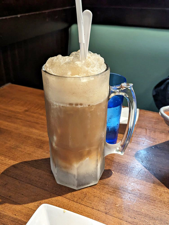 Float on cloud nine! Joe's root beer float is the frothy chariot that'll carry you to dessert heaven.