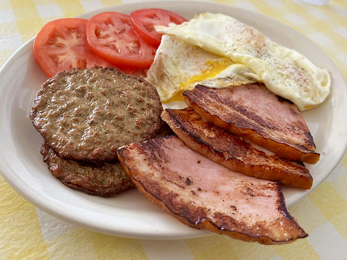 Breakfast of champions or a delicious heart attack? Either way, this plate is a carnivore's dream come true.