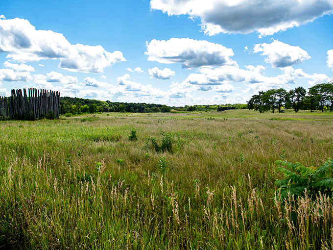 Wide-open spaces that'd make Willie Nelson proud. This vast meadow is nature's IMAX screen, showcasing Wisconsin's blockbuster hit: "50 Shades of Green."