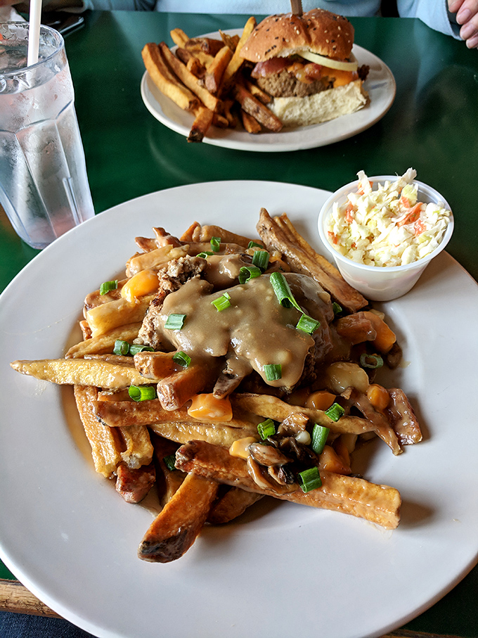 Venison meatloaf poutine? Oh deer, what a delicious twist! This hearty plate could make even a vegetarian consider switching teams.