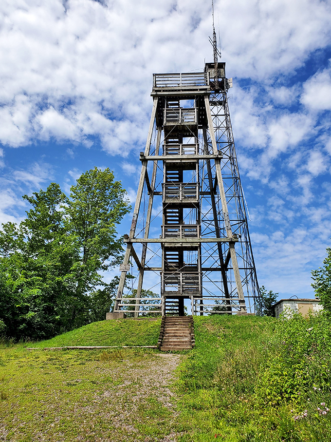 Stairway to heaven or observation tower? Either way, this view is worth every step &ndash; no elevator needed!