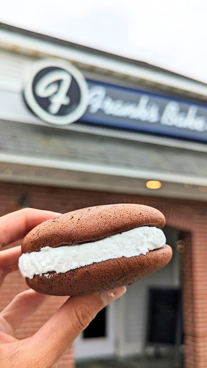 The star of the show: Frank's legendary whoopie pie. It's not just dessert; it's a handheld happiness machine that'll make you forget all about your diet resolutions.