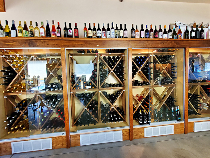 Wine o'clock is anytime here! These well-stocked cabinets are a sommelier's dream and a wine lover's playground. Cheers to choices!