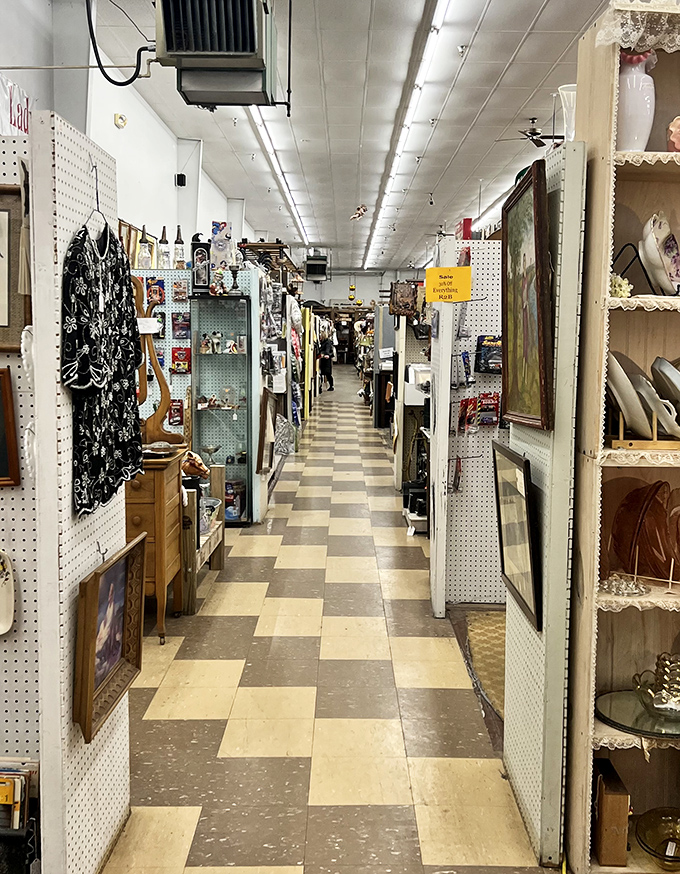Endless aisles of possibility stretch before you. Who knew nostalgia could be so neatly organized?