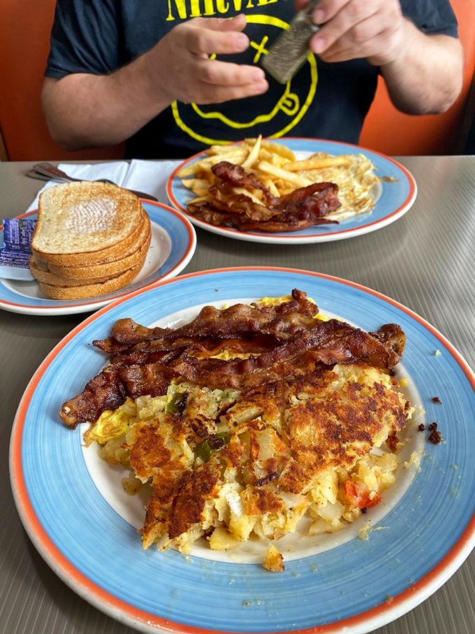 Bacon lovers, rejoice! These crispy strips are the unsung heroes of breakfast, ready to make your taste buds do the happy dance.