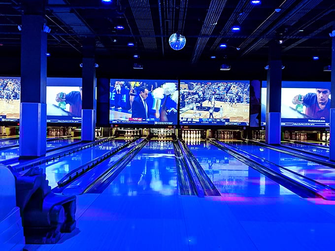 "Lanes so shiny, you might need sunglasses! These bowling alleys are ready for strikes, spares, and the occasional gutter ball drama."