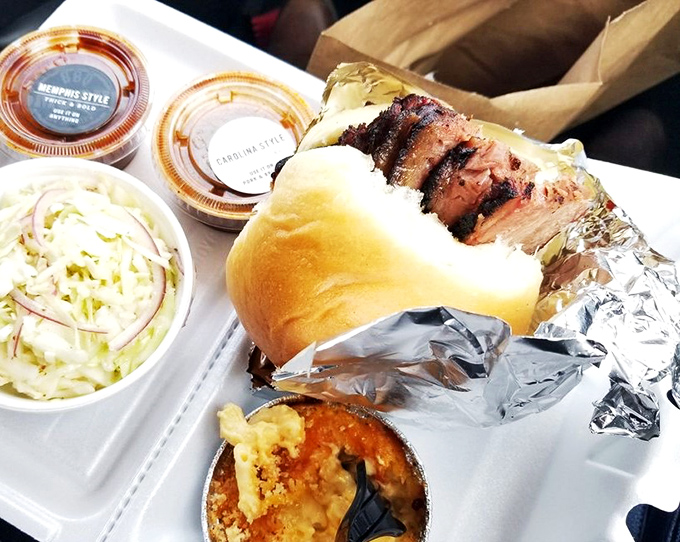 This brisket sandwich isn't just a meal, it's a work of art. Michelangelo had his David, Smoque has this smoky masterpiece.