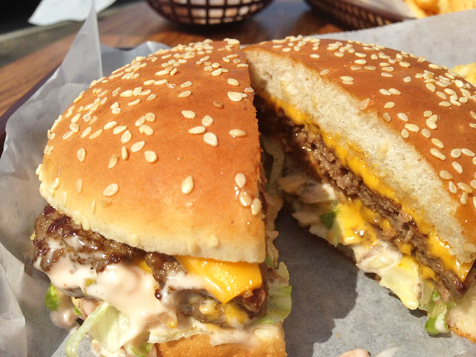 This burger isn't just a meal, it's a work of art. Van Gogh would've painted it if he wasn't so busy with sunflowers.