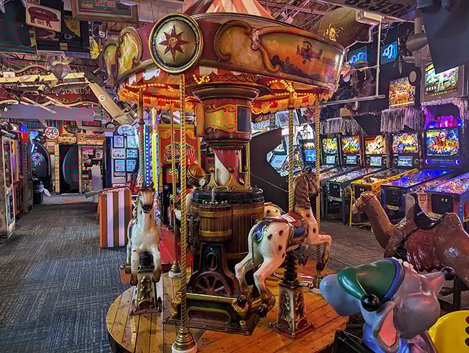 Hold your horses &ndash; and your elephants, and your ostriches! This merry-go-round is like "Night at the Museum" meets "Dumbo." Giddy up for a wild ride!