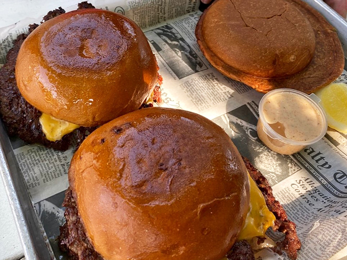 Holy cow! These burgers look so good, they might just steal the spotlight from the ice cream. Talk about a beefy performance!