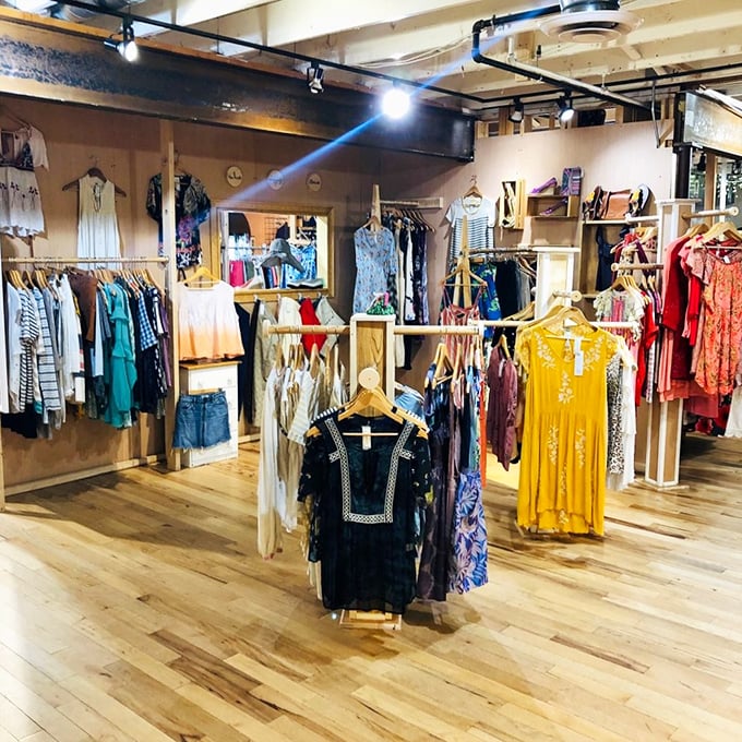 A rainbow of fashion possibilities awaits. It's like walking into a kaleidoscope where every turn reveals a new style adventure.