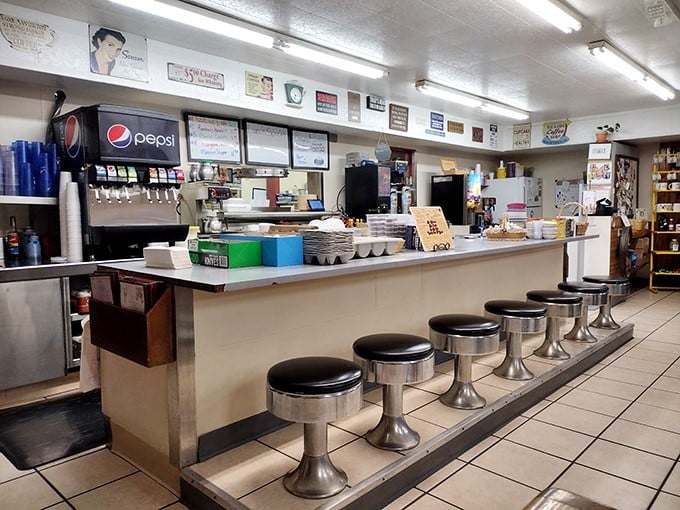 Belly up to breakfast bliss! This retro counter is where coffee dreams come true and friendly banter flows as freely as the syrup.