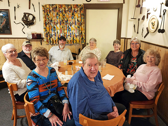 "The real VIPs of Monte Ne Inn: happy diners! These folks know the secret handshake to the best family-style feast in town."