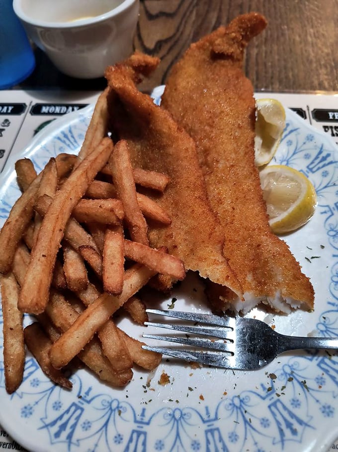 Golden, crispy, and ready for its close-up. This fish fry is so photogenic, it could have its own Instagram account. #FishFryFriday, anyone?