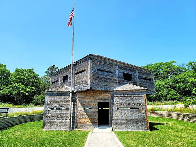 Fort Holmes stands guard, a wooden sentinel with a view. It's like a treehouse for history buffs, minus the "No Girls Allowed" sign.