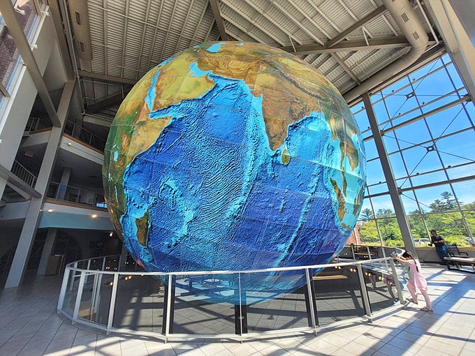 Talk about a room with a view! Eartha's front-row seat to the cosmos puts your average planetarium to shame.