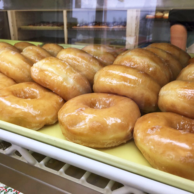 Golden rings of joy! These glazed beauties shine brighter than any Olympic medal, and they're a lot tastier too.