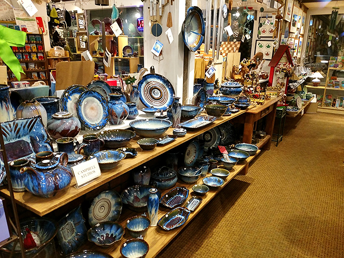 Pottery paradise! This ceramic cornucopia would make even Martha Stewart swoon. It's a feast for the eyes that'll have you yearning for a bigger kitchen.