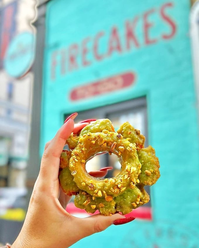 Holy moly, guacamole! This pistachio-crusted beauty is like the Hulk of donuts &ndash; green, powerful, and sure to smash your taste buds.