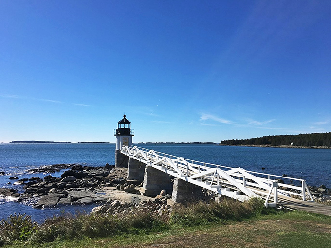 Lighthouse with a view: From this angle, you can almost hear the waves whispering tales of bygone sailors and ships.
