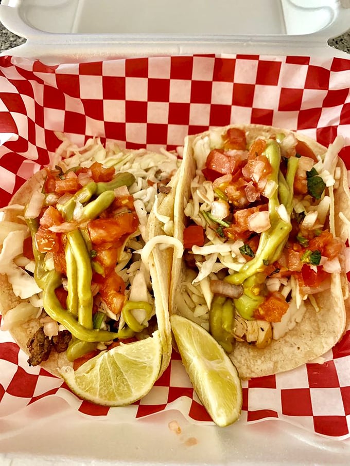 Taco 'bout a perfect pair! These tacos are dressed to impress, with a zesty lime sidekick ready for action.