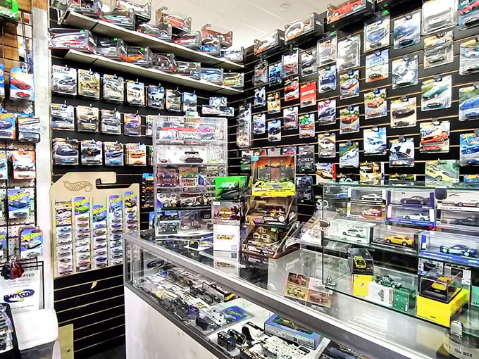 Vroom vroom, miniature style! This toy car collection would make even the Fast and Furious crew slow down for a nostalgic pit stop.