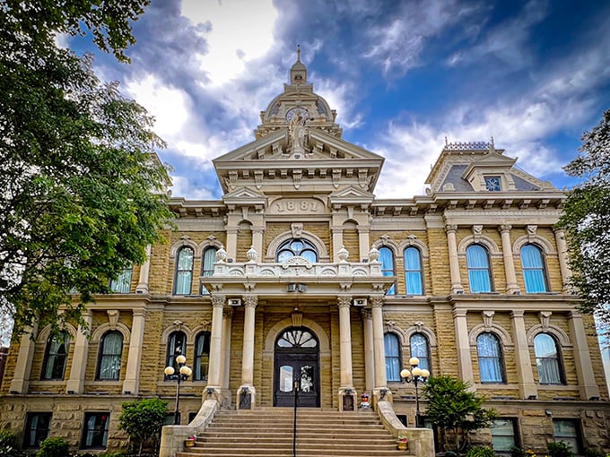Holy architecture, Batman! This Victorian stunner is what happens when a building decides to dress up for the ball. It's got more curves than a country road and twice the charm.