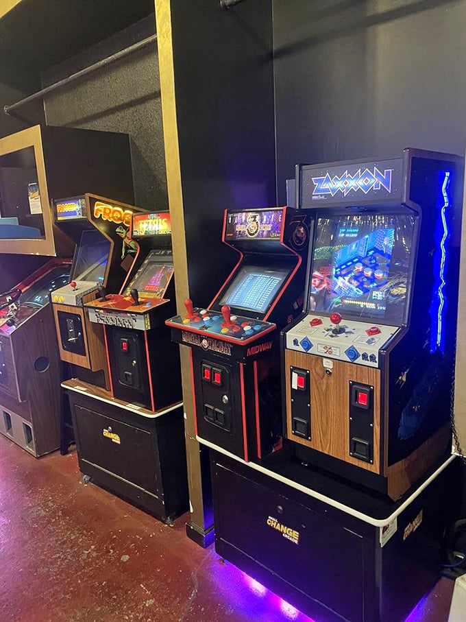 Pac-Man fever meets Stranger Things vibes. These vintage cabinets are where nostalgia comes to play &ndash; no DeLorean required!