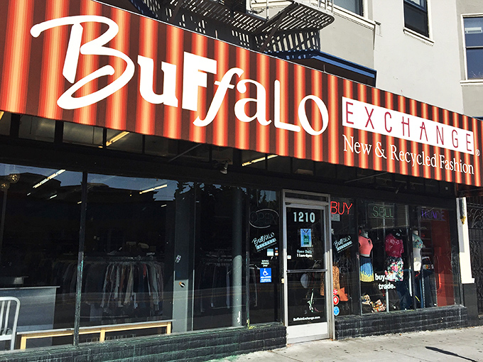 Buffalo Exchange: Where fashion goes to party. This storefront is as eclectic as San Francisco itself, promising a thrifting adventure like no other.