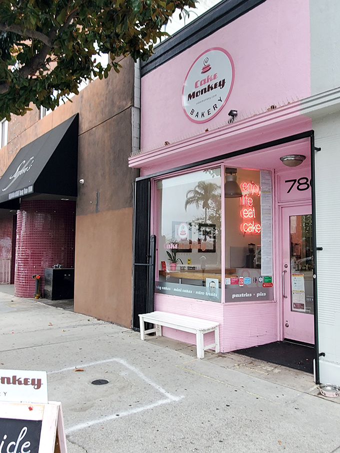 Neon signs and bubblegum hues – Cake Monkey Bakery is the closest you'll get to living in a Katy Perry music video.