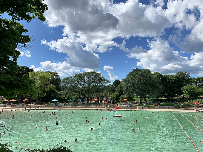 Centennial Beach: Naperville's aquatic wonderland! This former quarry is now a watery playground that would make Tom Sawyer jealous.