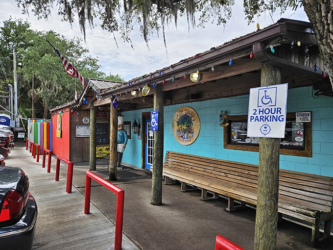 Fish Tales: A riot of colors outside, a party for your palate inside. This place is like a beach vacation for your taste buds!