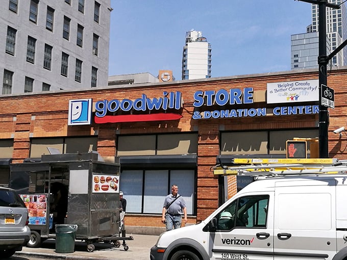 Goodwill hunting, Brooklyn style. This isn't just thrifting; it's a treasure hunt in the urban jungle.