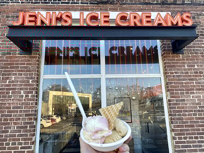 Jeni's: Where ice cream becomes an art form! This sleek storefront is like the Louvre of frozen treats, minus the long lines and confusing French.