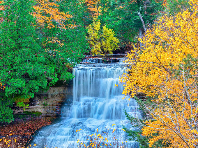 Laughing Whitefish Falls: Where Mother Nature shows off her stand-up comedy skills. This cascade's got better timing than most comedians!