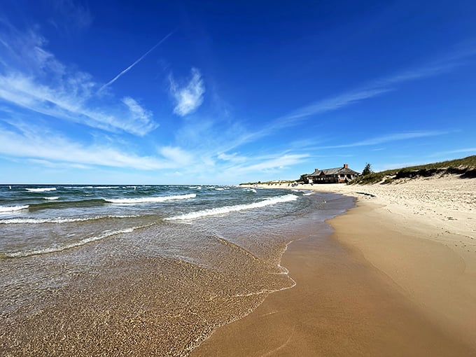 Ludington's lighthouse: Standing tall like Michigan's own exclamation point, it's a beacon of adventure waiting to be explored.