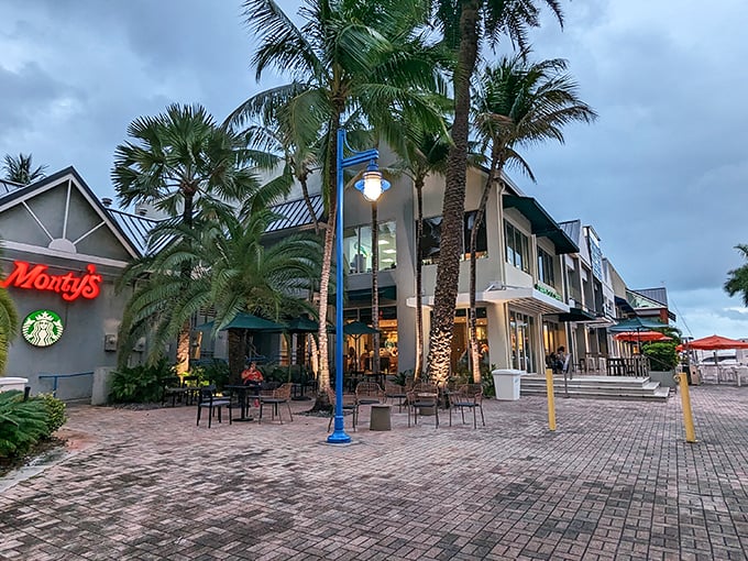 Monty's Raw Bar: Tiki torches, live music, and stone crabs with a view. It's like your favorite beach vacation decided to become a restaurant.