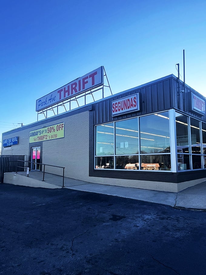 Park Avenue Thrift: Where 'window shopping' turns into 'why not?' shopping! Gainesville's beacon of bargains shines bright day and night.