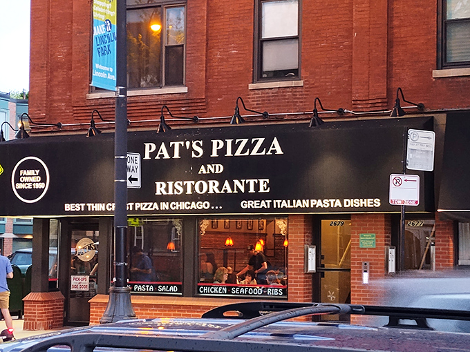 Pat's Pizza: Where thin crust meets big flavor. This family-owned gem has been a Chicago staple since 1950.