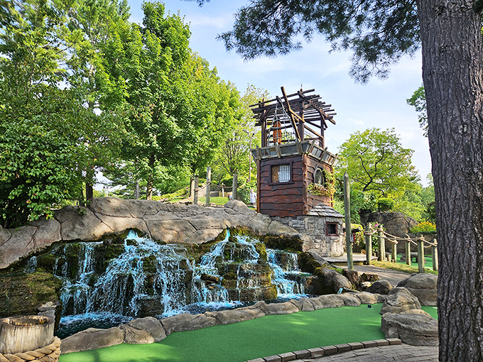 Ahoy, matey! Pirate's Cove Adventure Golf is where Jack Sparrow meets Jack Nicklaus for some swashbuckling putting action.