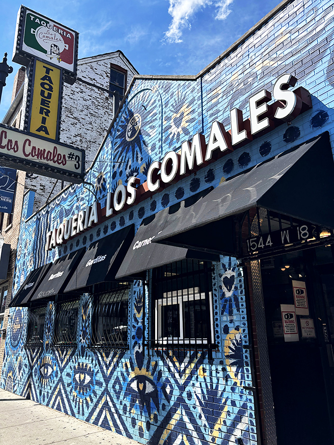 Los Comales: Where tacos and art collide! This mural isn't just eye candy&mdash;it's a preview of the flavor explosion waiting inside.