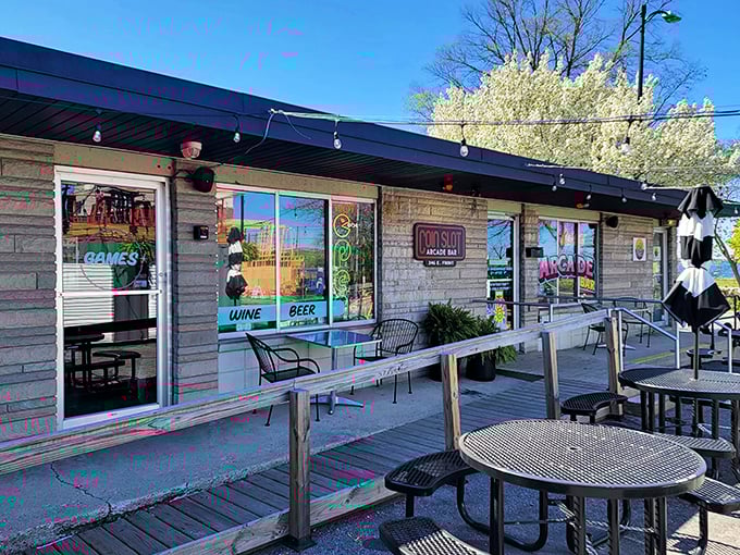 The Coin Slot: Where adulting meets adolescence. Sip a craft beer while battling pixelated foes in this wood-clad gaming haven.