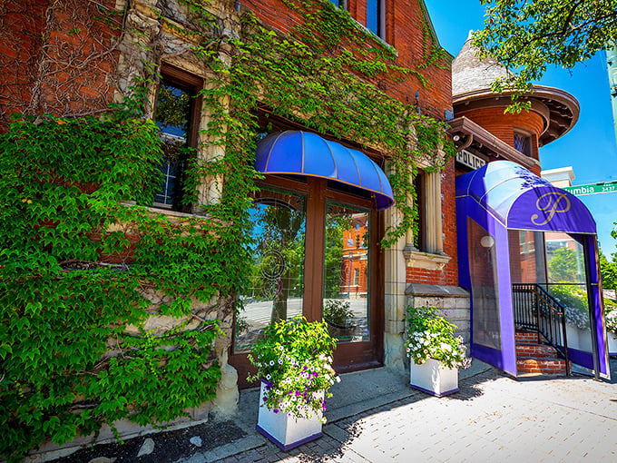 "The Precinct: Where 'arrest' means stopping you from eating anything else. Guilty of serving criminally good steaks!"